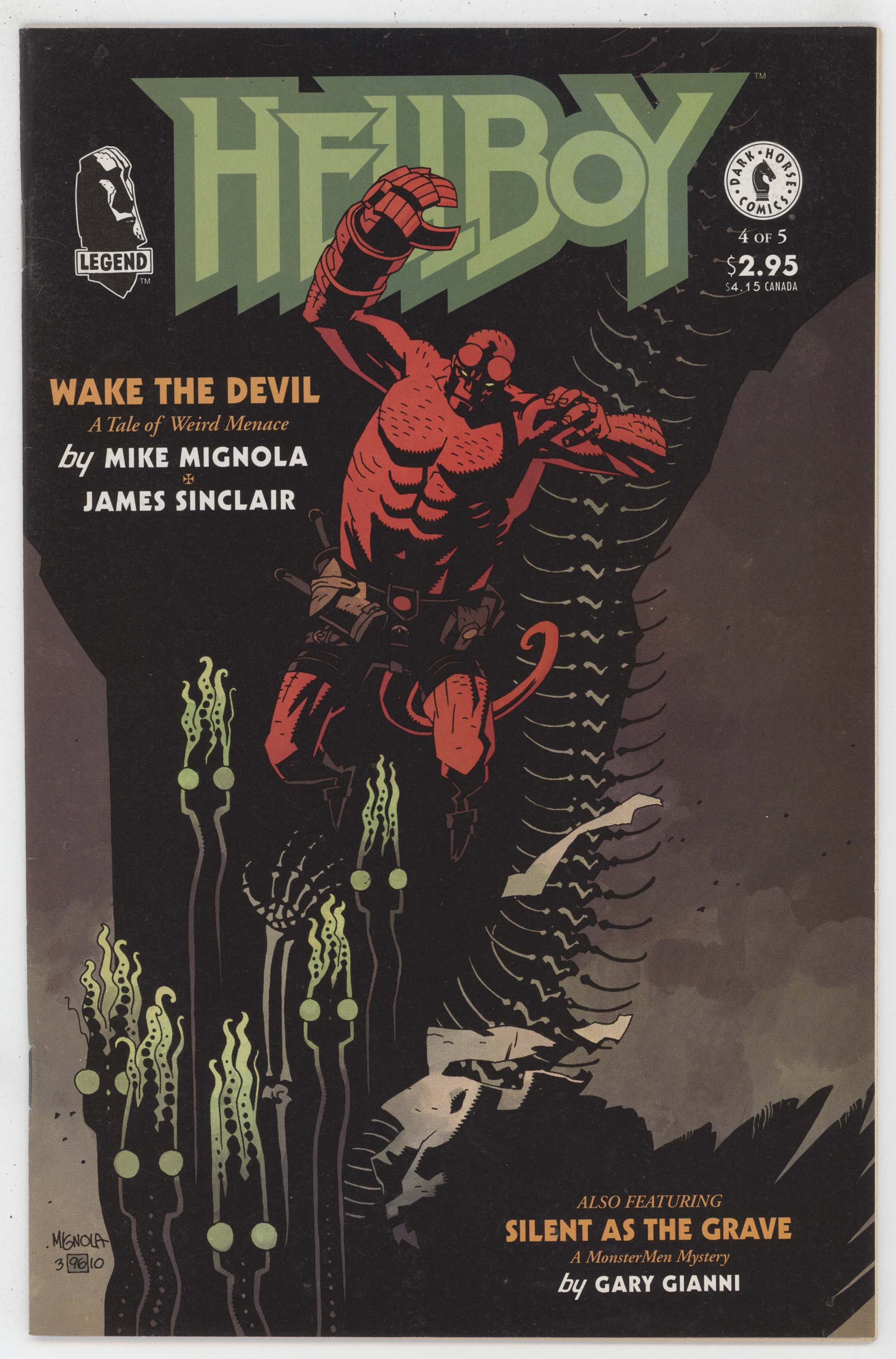 Hellboy Wake The Devil 4 Dark Horse 1996 NM- 9.2 Mike Mignola – Golden Apple Comics