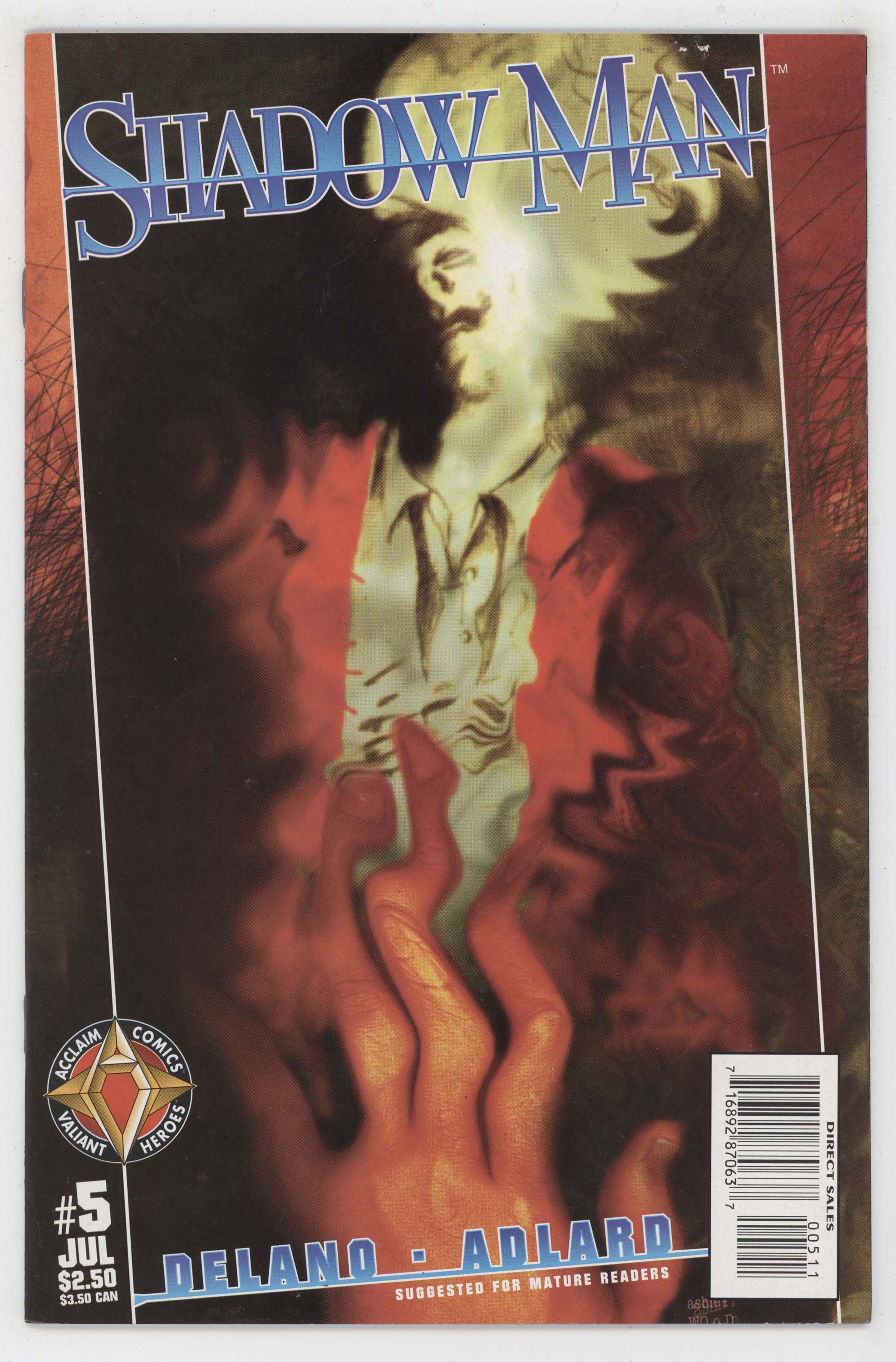 Shadowman 5 Acclaim 1997 NM Garth Ennis Ashley Wood Valiant – Golden Apple Comics