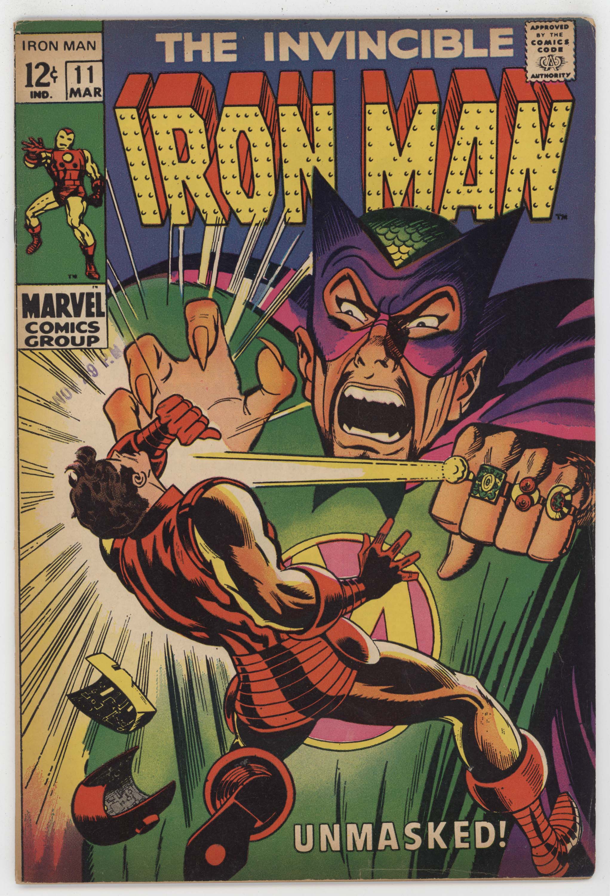Invincible Iron Man 11 Marvel 1969 FN Mandarin George Tuska Johnny Cra ...