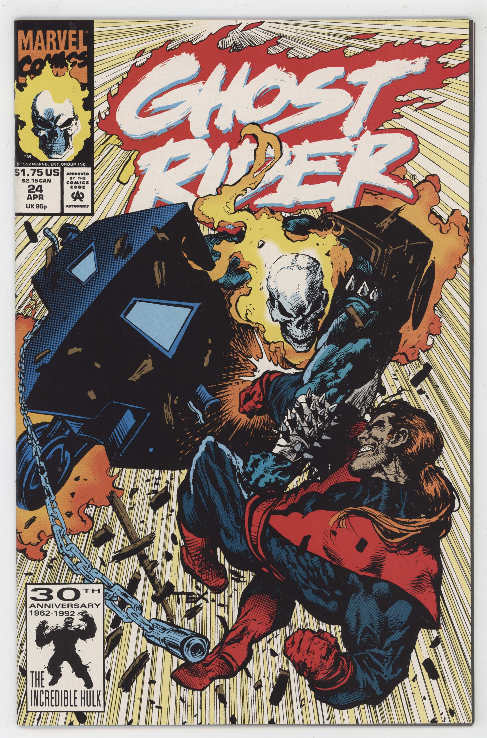 Ghost Rider 24 Marvel 1992 NM Mark Texeira Andy Kubert – Golden Apple ...