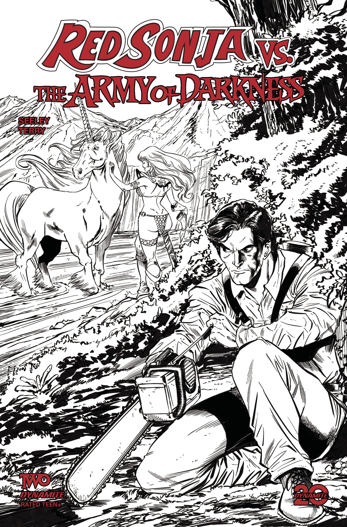 Red Sonja Vs Aod #2 G 1:10 Tim Seeley Line Art (05/07/2025) Dynamite ...