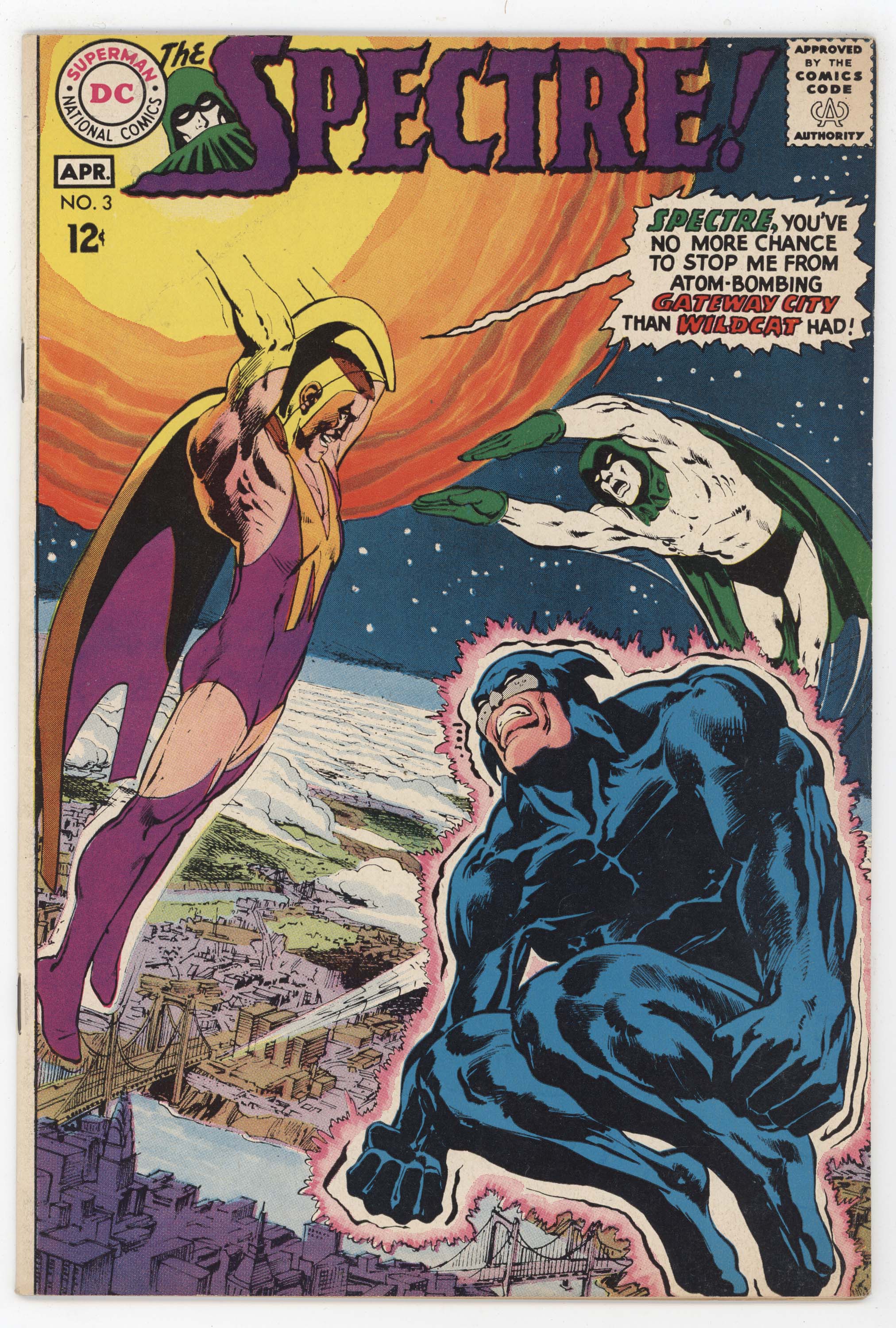 Spectre 3 DC 1968 FN VF Neal Adams Mike Friedrich Wildcat – Golden ...