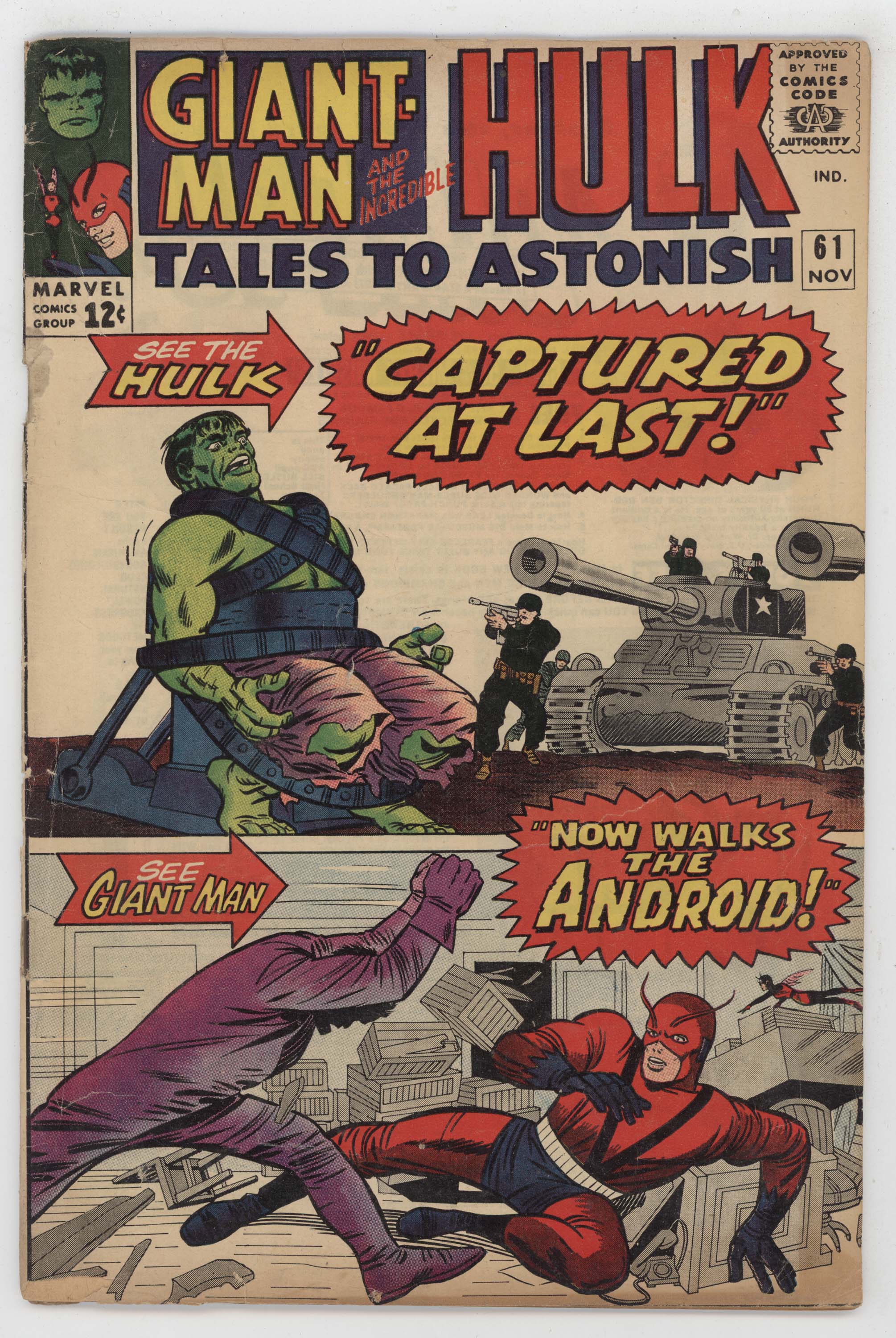 Tales To Astonish 61 Marvel 1964 VG Giant-Man Hulk 1st Glenn Talbot ...