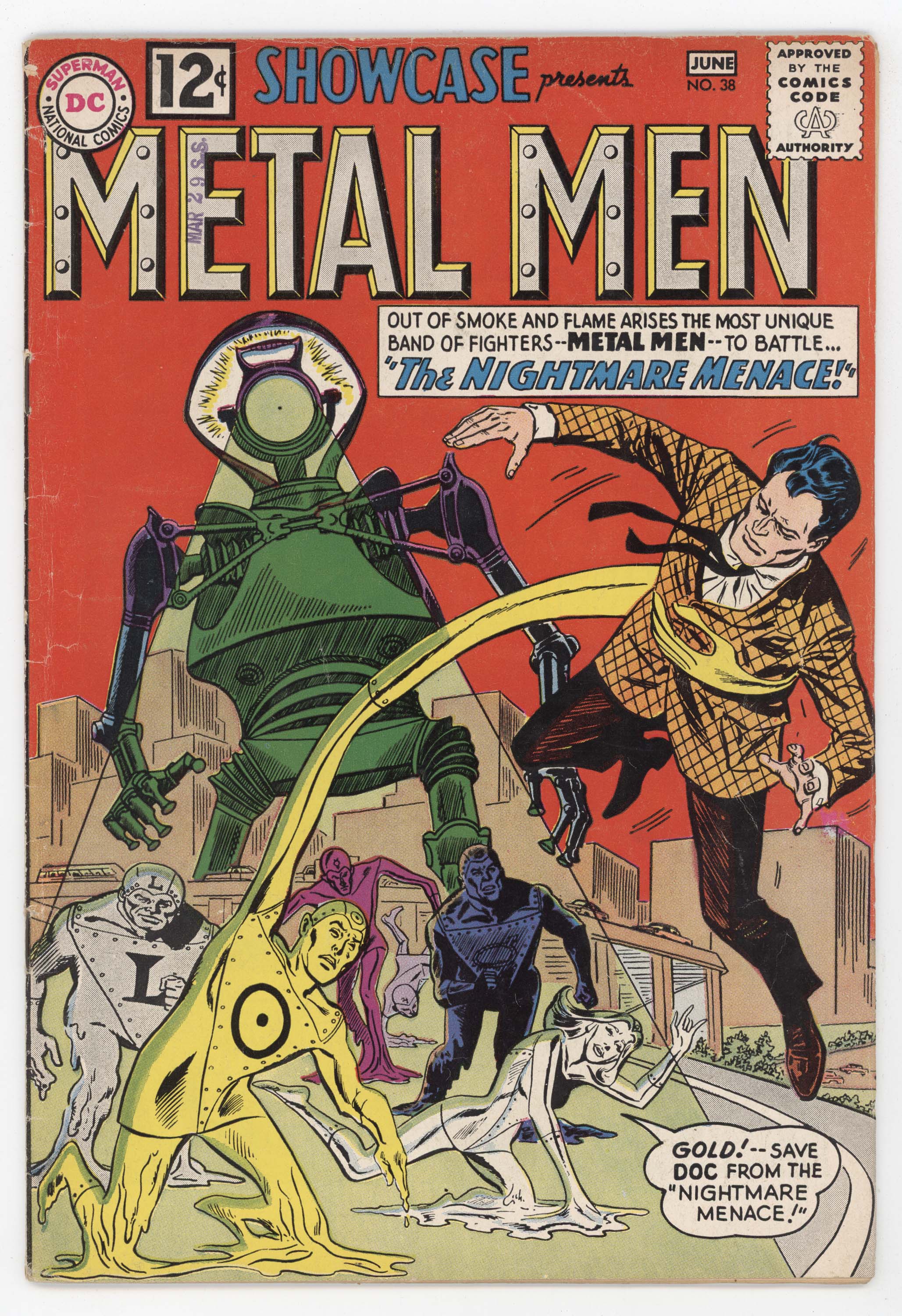 Showcase 38 DC 1962 VG FN Ross Andru 2nd Metal Men Nightmare Menace ...
