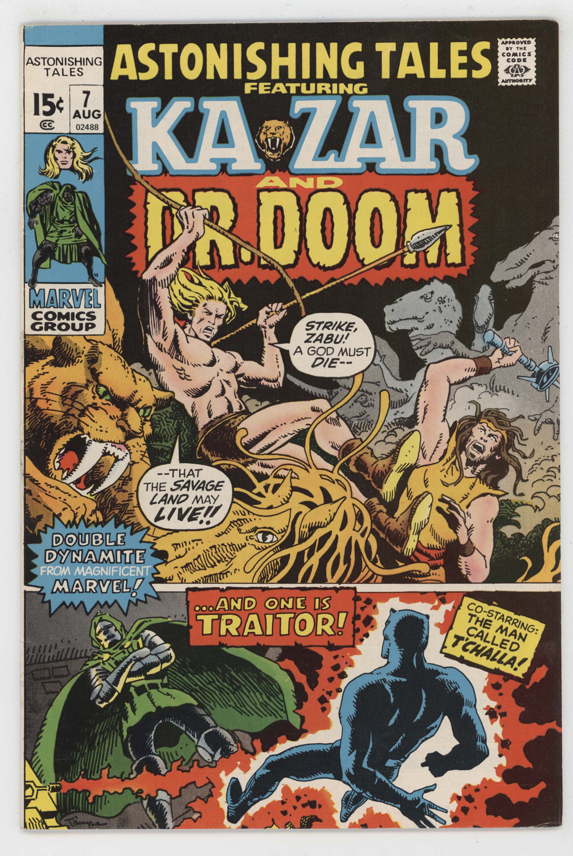Astonishing Tales 7 Marvel 1971 VF Ka-Zar Doctor Doom Black Panther ...