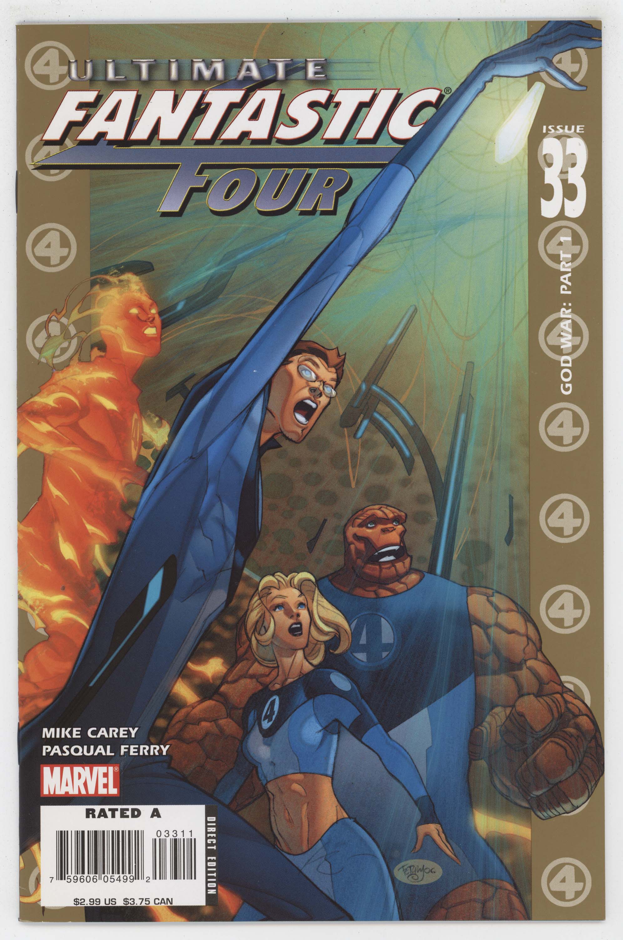 Ultimate Fantastic Four 33 Marvel 2006 NM Pasqual Ferry Mike Carey ...