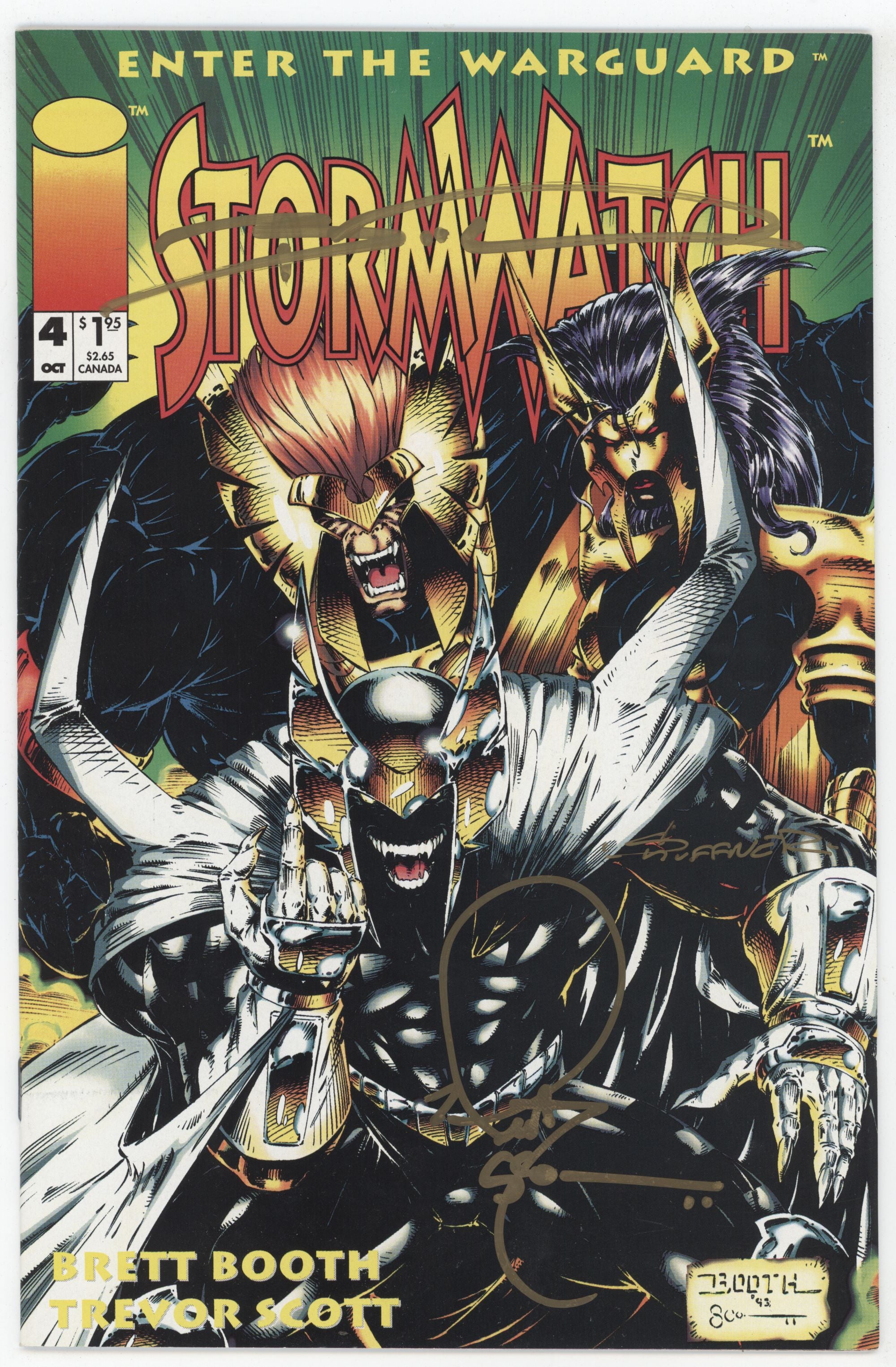 Stormwatch 4 Image 1993 NM Signed Trevor Scott Sean Ruffner Brett Boot ...