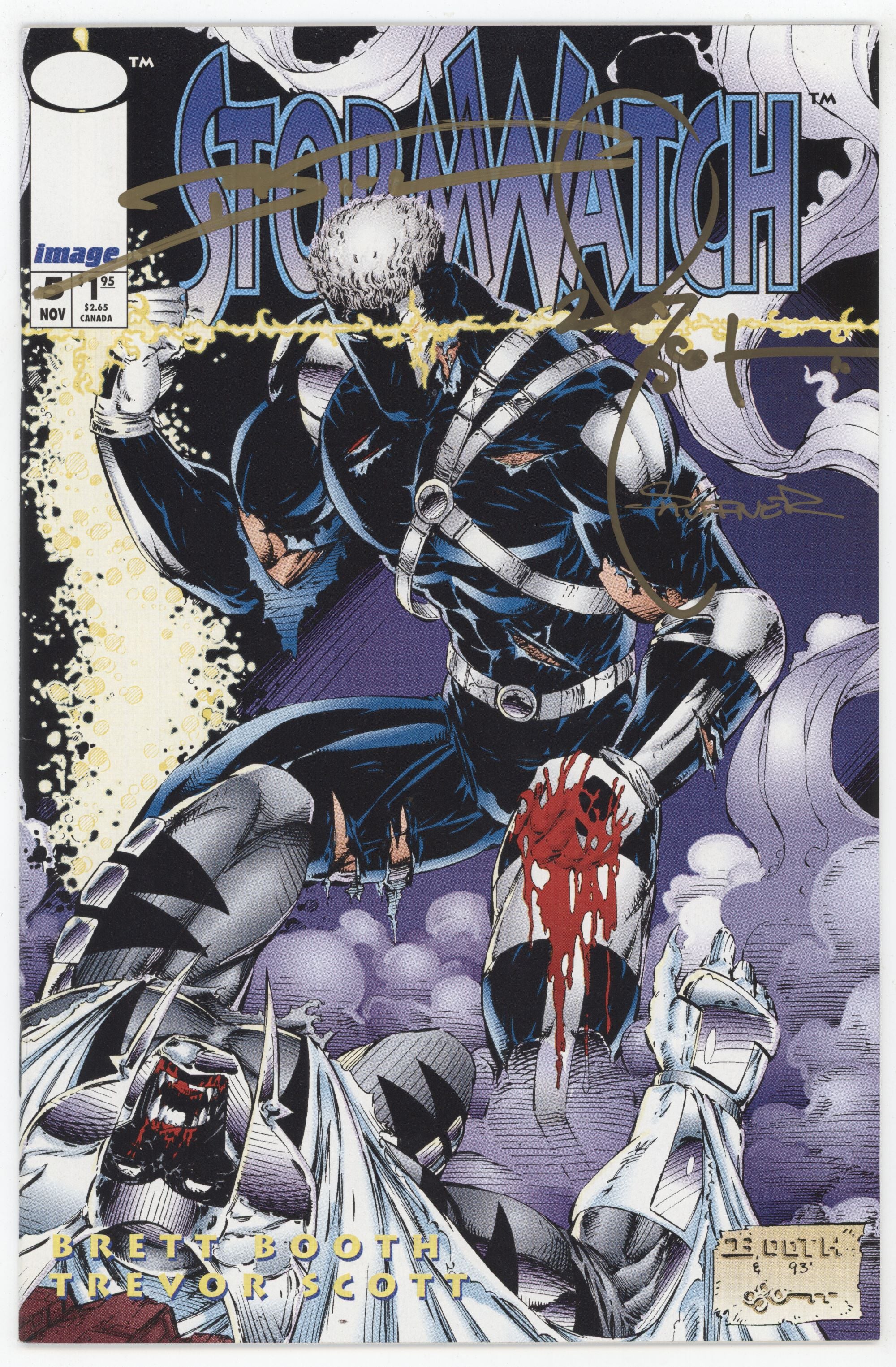 Stormwatch 5 Image 1993 NM Signed Trevor Scott Sean Ruffner Brett Boot ...