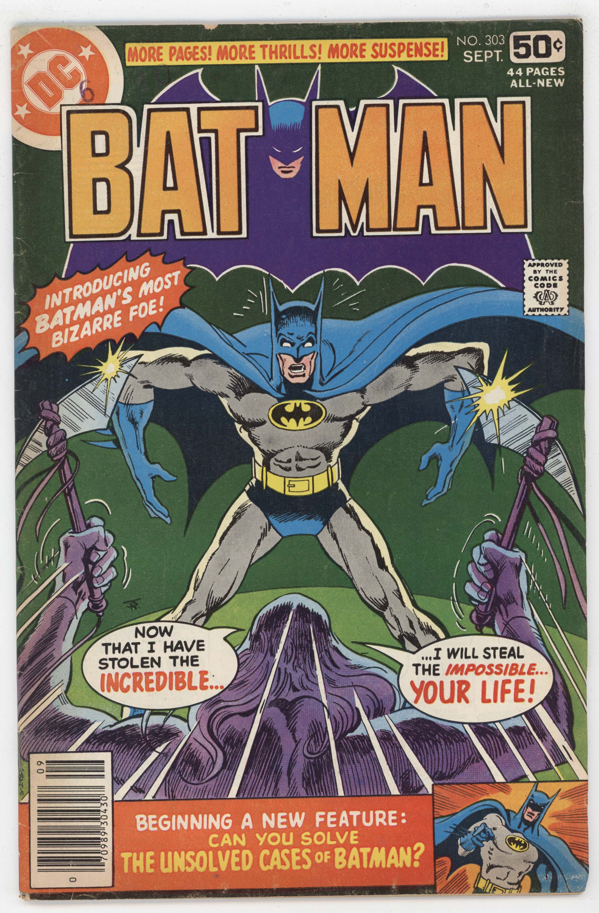 Batman 303 DC 1978 FN Jim Aparo Dodo Man – Golden Apple Comics