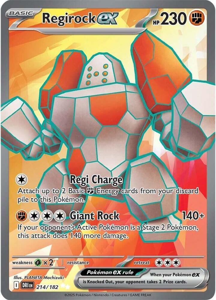 Regirock ex (214/182) [Scarlet & Violet: Destined Rivals] – Golden Apple Comics