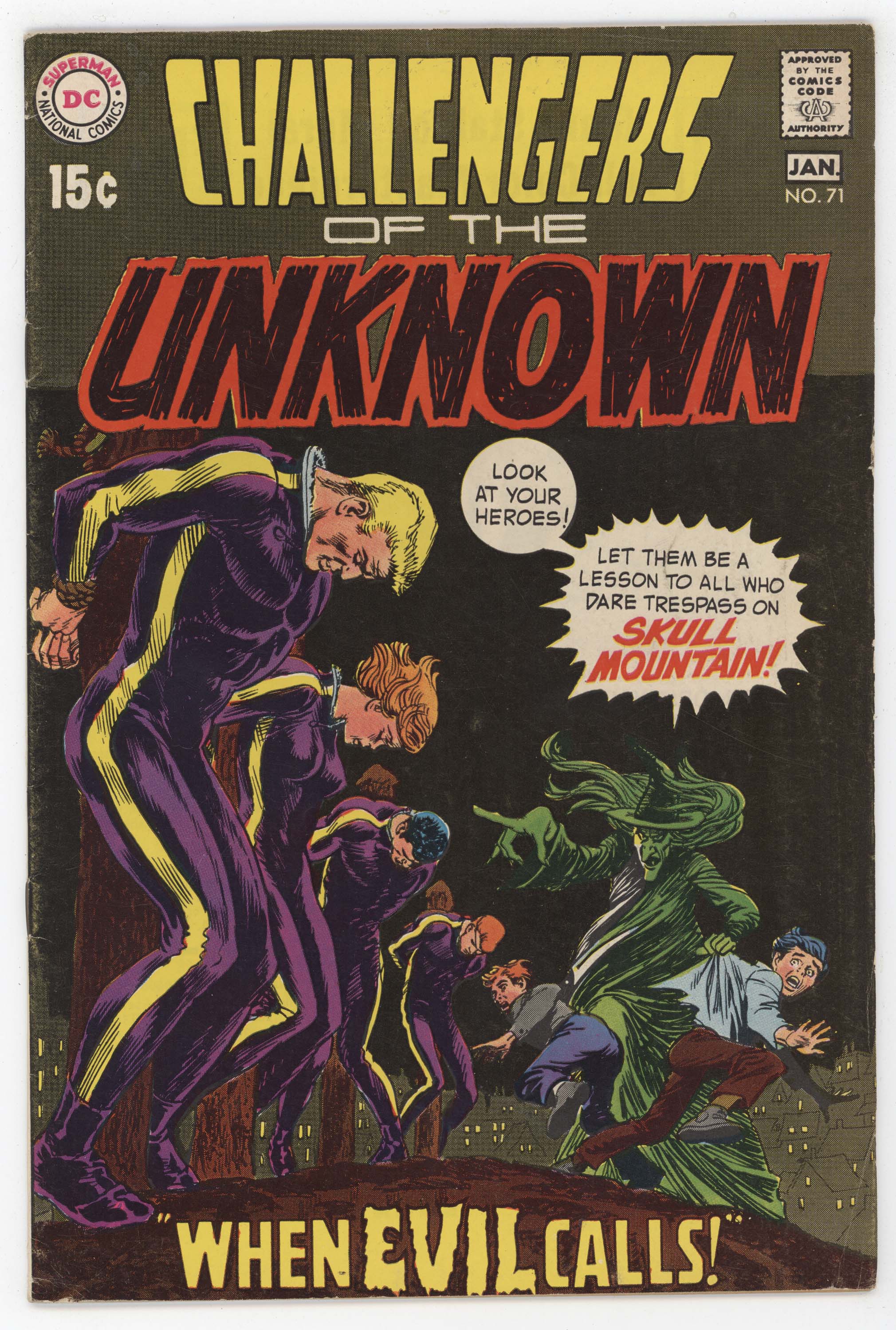 Challengers Of The Unknown 71 DC 1970 FN Nick Cardy Denny O'Neil Witch ...