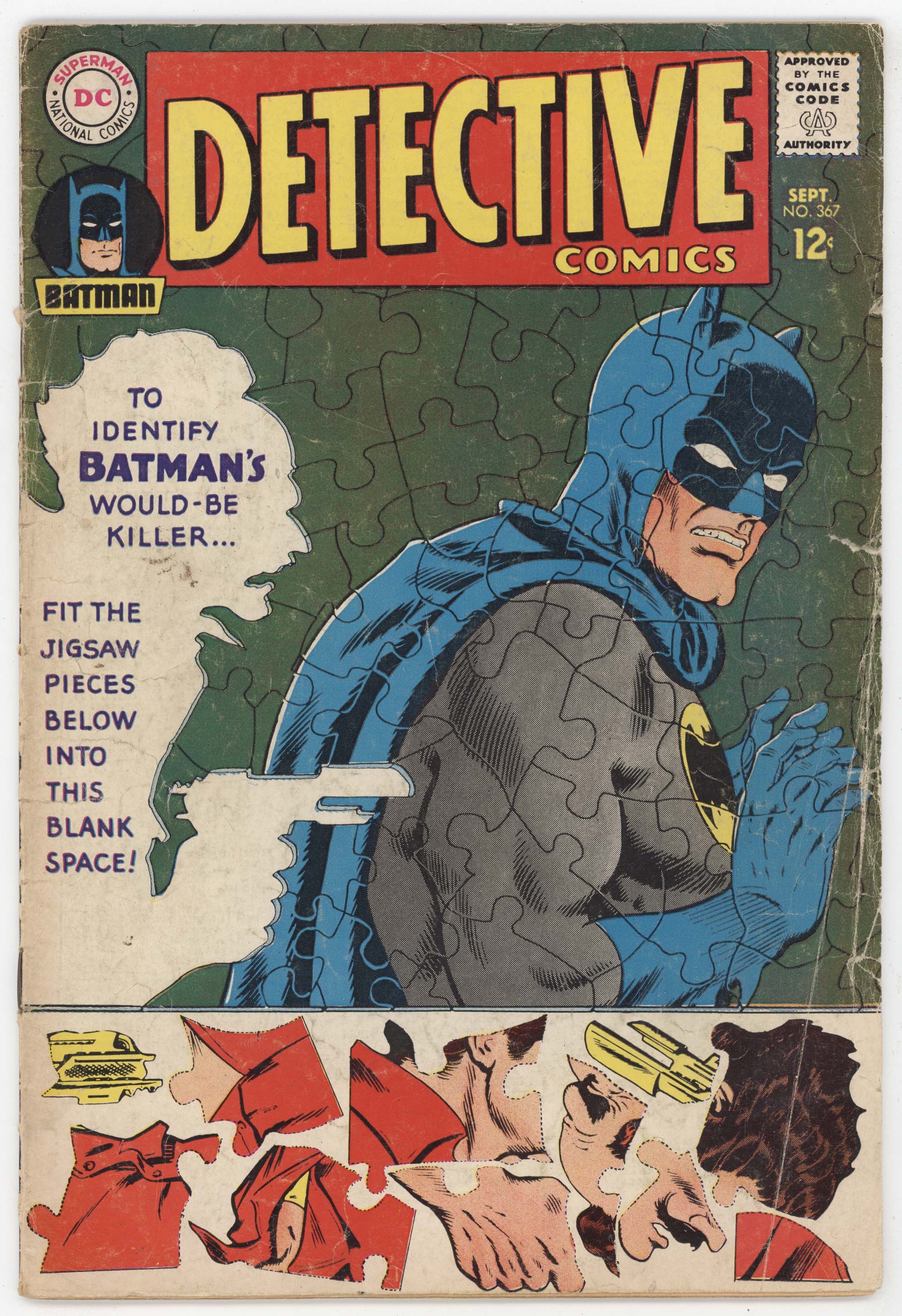 Batman Detective Comics 367 DC 1967 FN VF Carmine Infantino Puzzle Pie ...