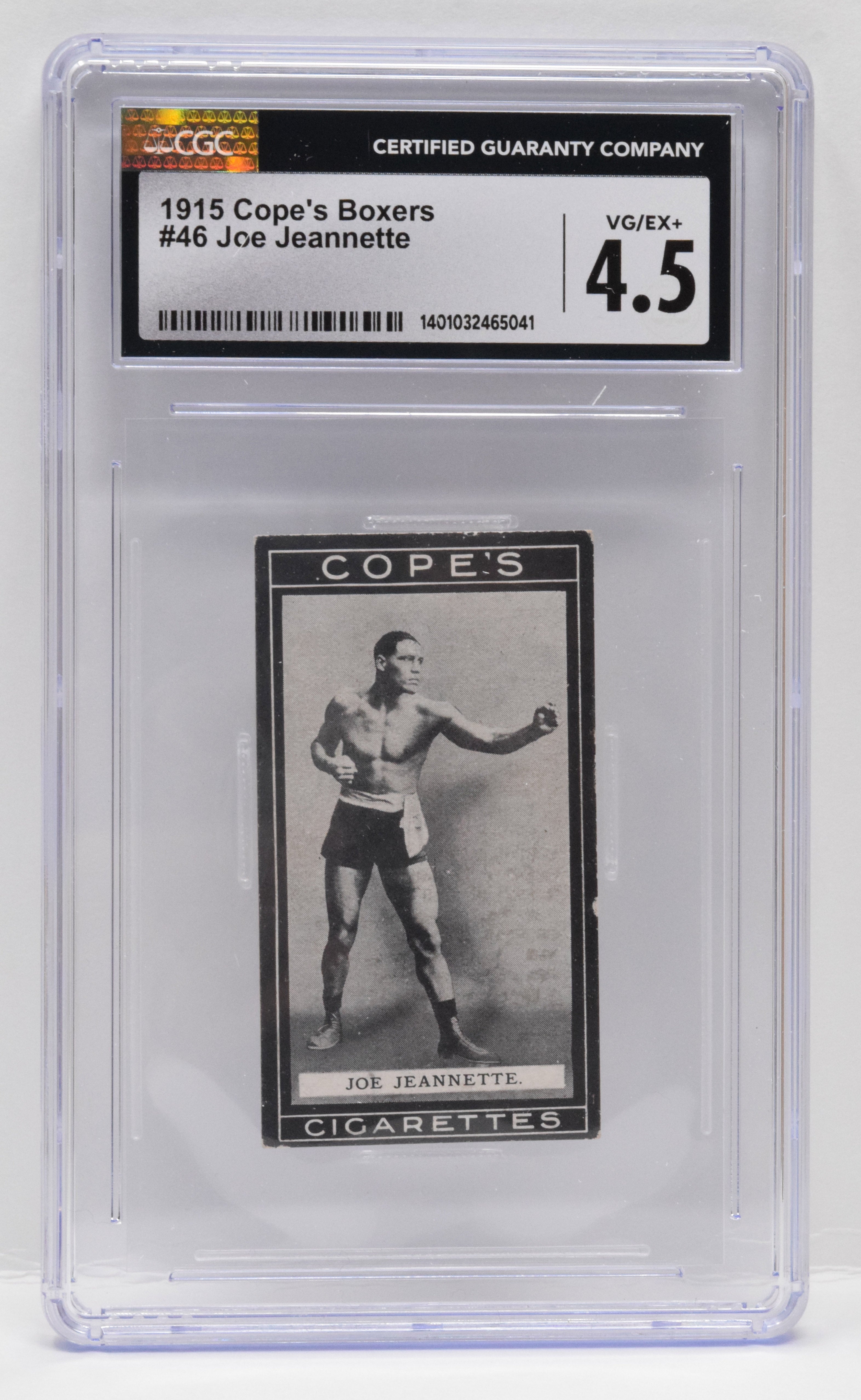 Joe Jeannette Boxing Card Copes Boxers 1915 46 CGC 4.5 – Golden Apple ...