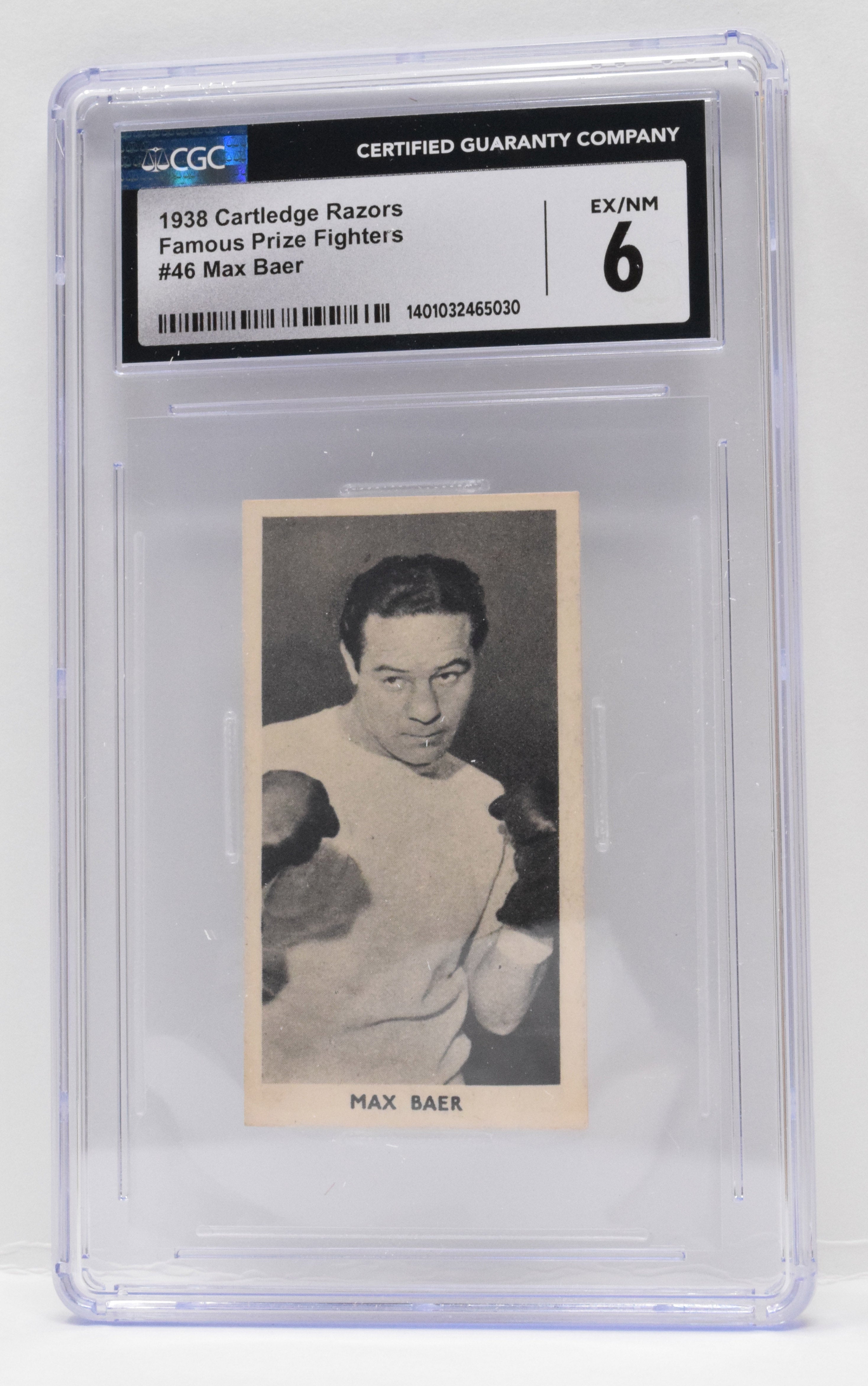 Max Baer Boxing Card F.C. Cartledge Famous Prize Fighters 1938 46 CGC 6 ...