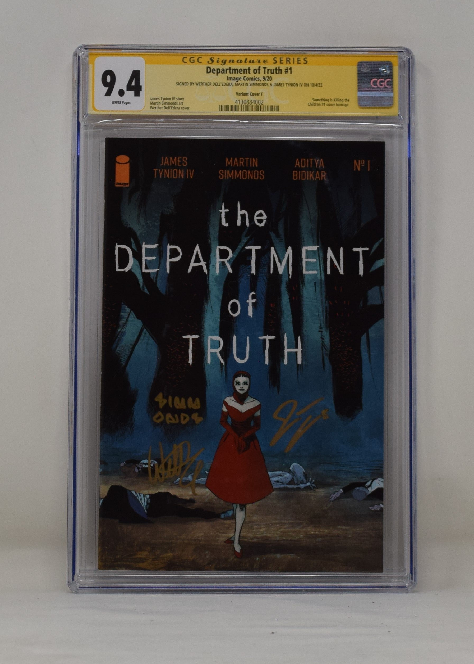 James Tynion Signed Autographed Department of Truth #1 Simmonds Cover ...