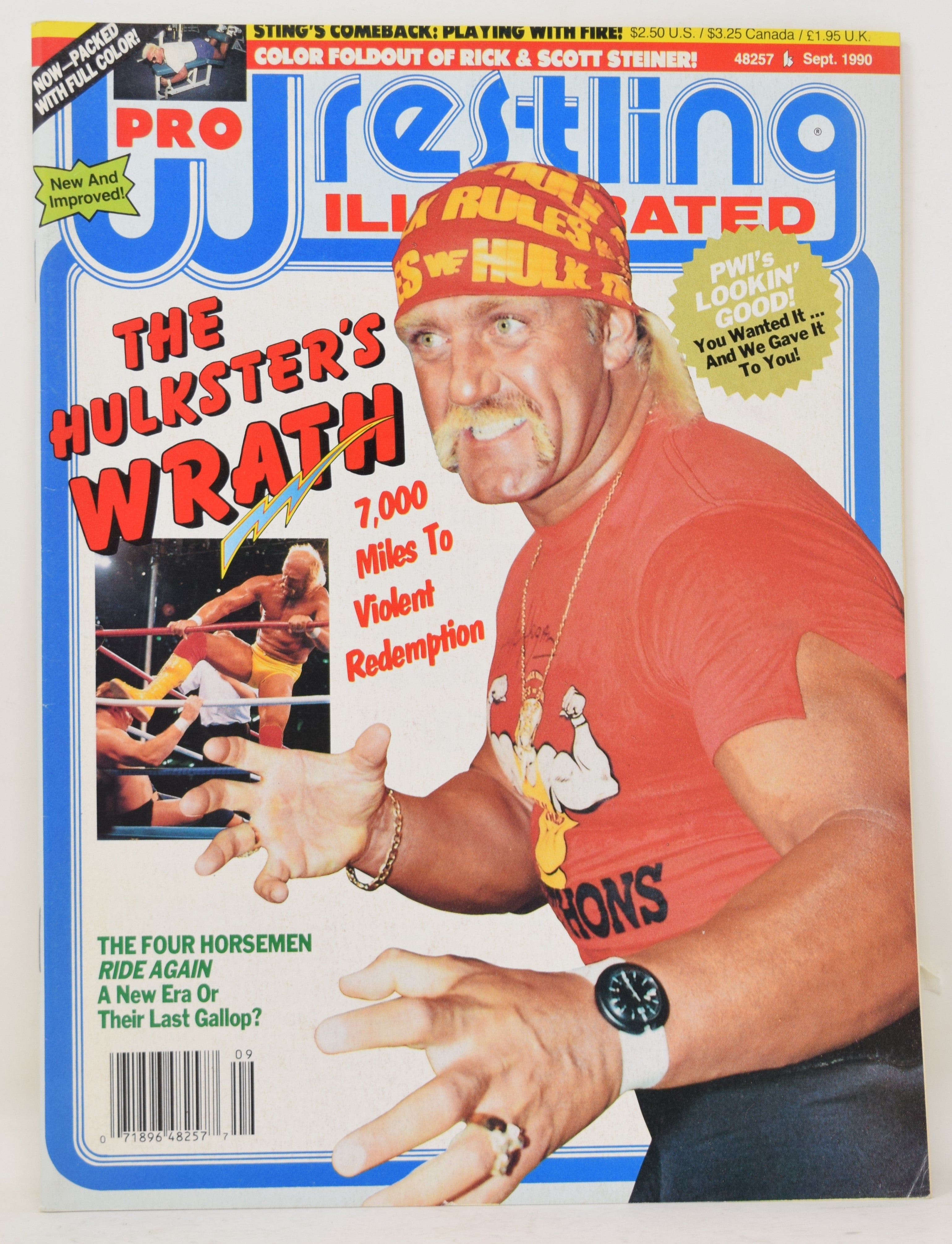 Pro Wrestling Illustrated Magazine September 1990 VF NM Hulk Hogan WWF ...