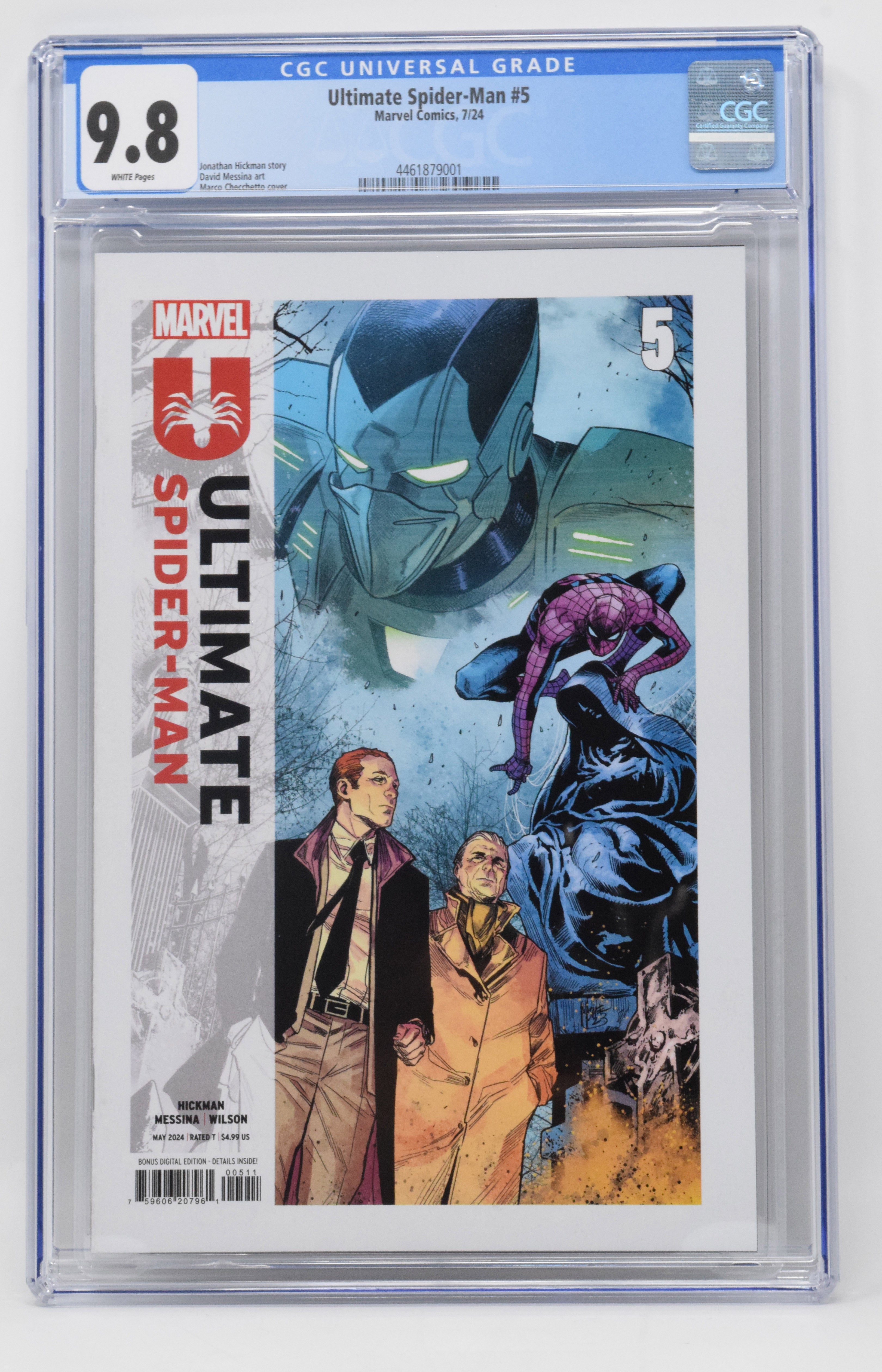 Ultimate Spider-Man 5 Marvel 2024 CGC 9.8 Marco Checchetto Jonathan Hi ...