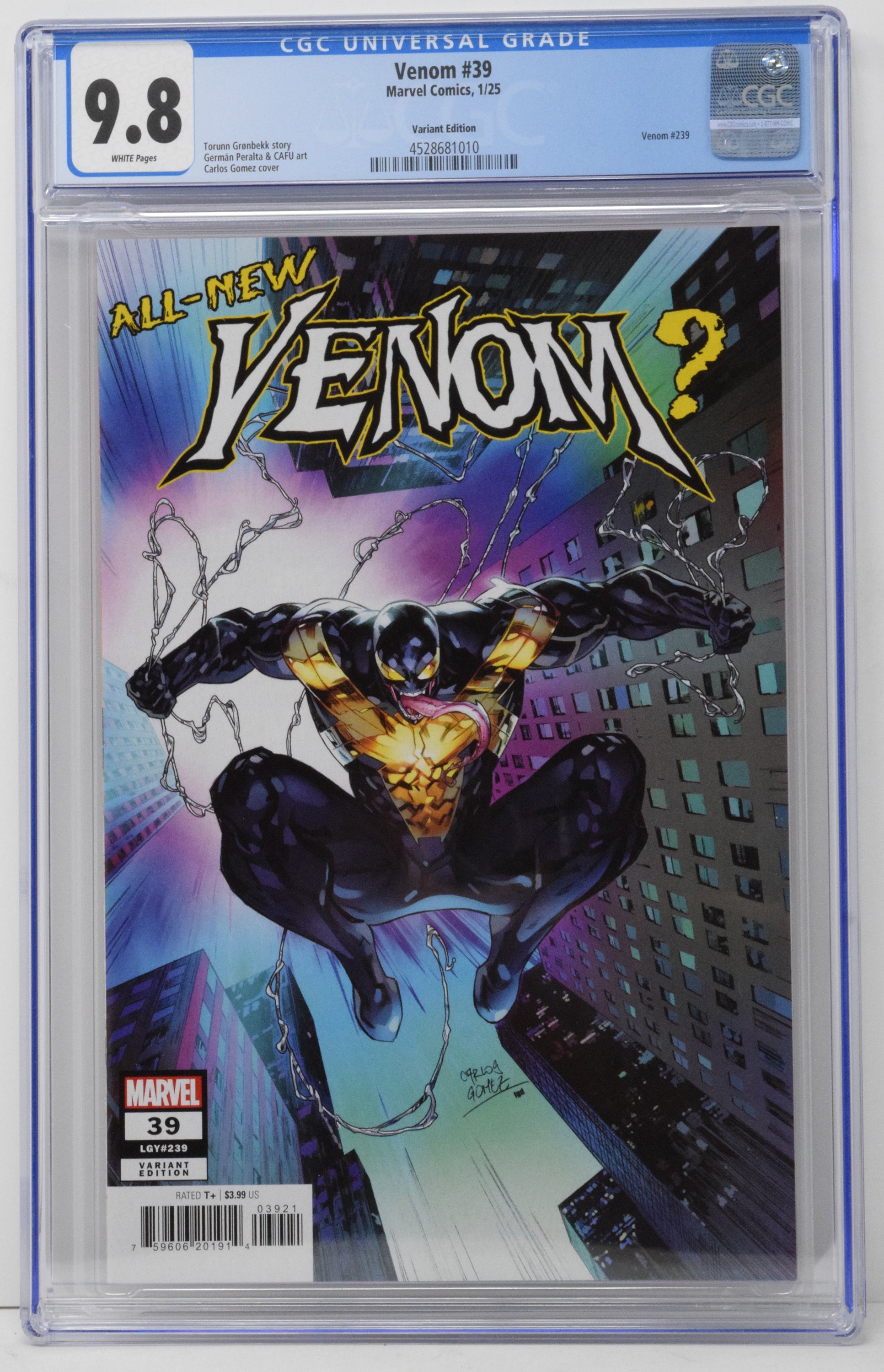 Venom #39 B Carlos Gomez Foreshadow All New Venom Variant (11/13/2024 ...