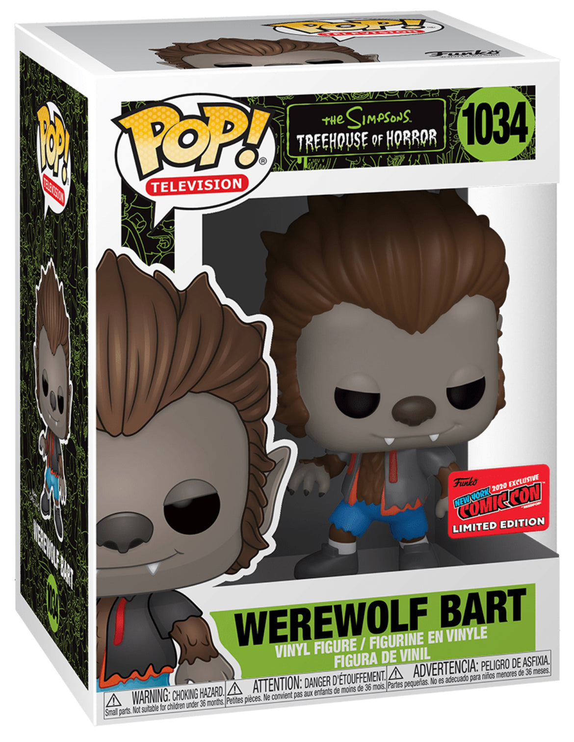 POP! Television: 1034 The Simpsons, Werewolf Bart Exclusive | Golden ...