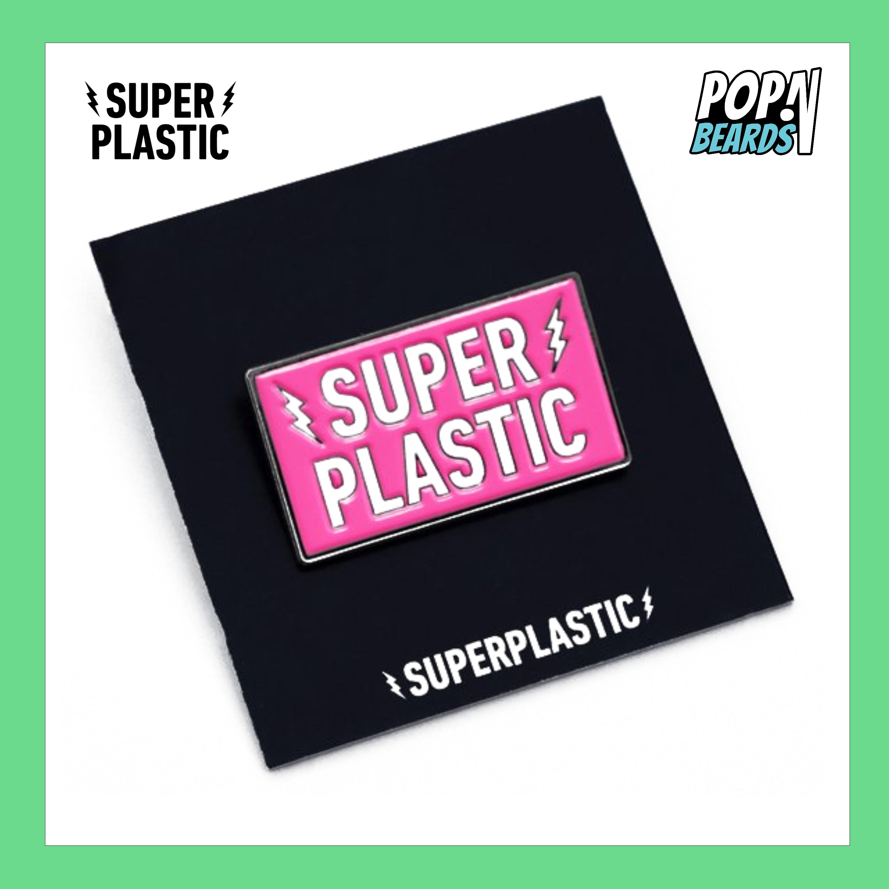SuperPlastic: Pins, Logo (Hot PK) – Golden Apple Comics