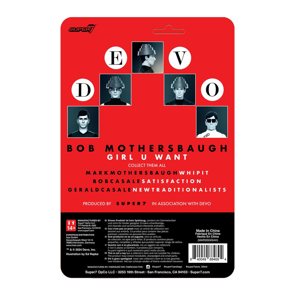 Super7 x DEVO - THE GIRL U WANT BOB MOTHERSBAUGH ReAction Figure – Golden Apple Comics