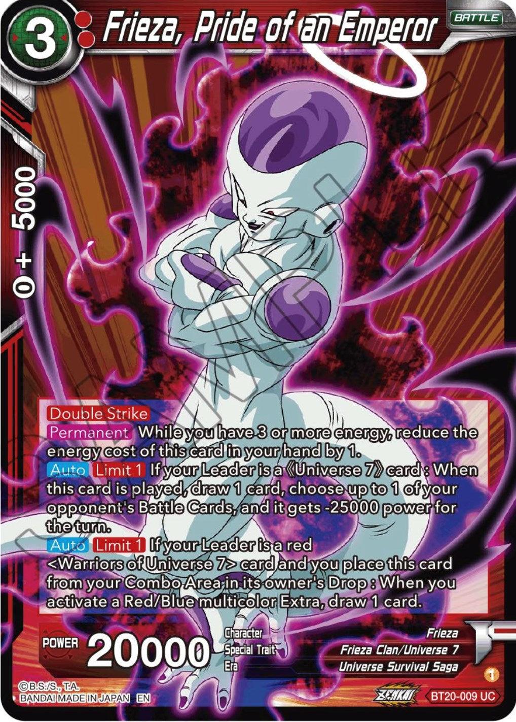 Frieza, Pride of an Emperor (BT20-009) [Power Absorbed] – Golden Apple Comics