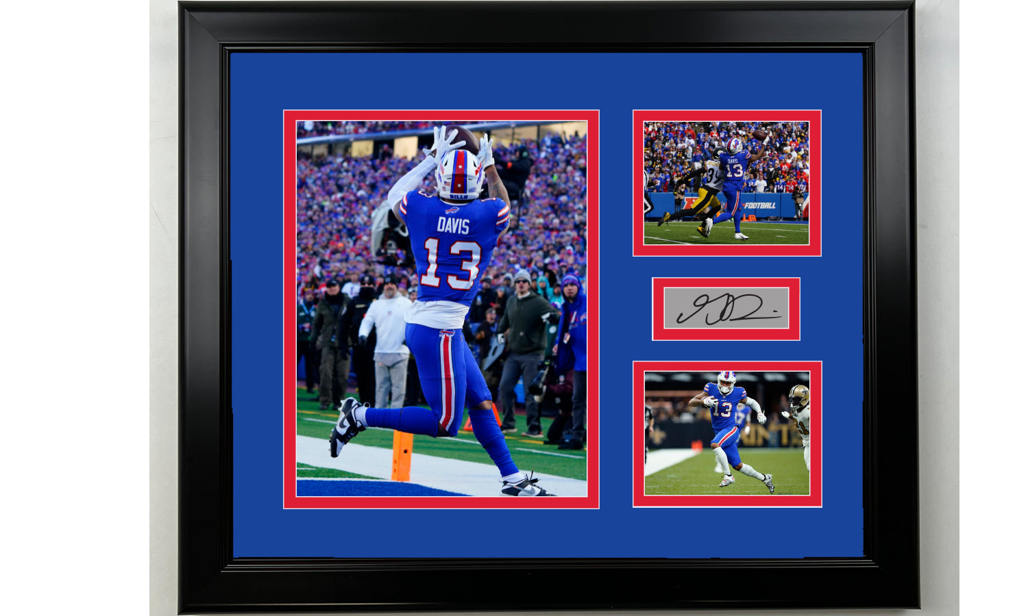 Framed Gabe Davis Buffalo Bills Facsimile Laser Engraved Signature ...