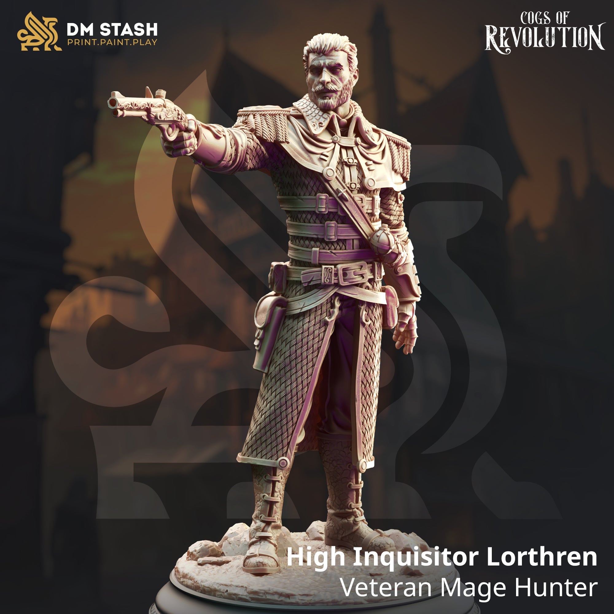 High Inquisitor Lorthren, Veteran Mage Hunter (Male Human Ranger / Gun ...