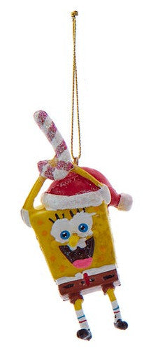 SpongeBob Squarepants™ with Candy Cane Ornament – Golden Apple Comics